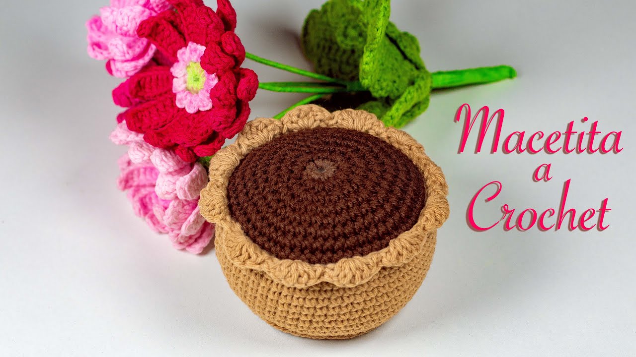 🌸 Cómo Hacer MACETAS a Crochet para Flores 🌱 | Tutorial Paso a Paso 🧶 ...