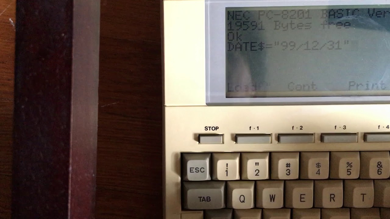 IMG 1658 NEC PC 8300 laptop from 1984 y2k bug - YouTube