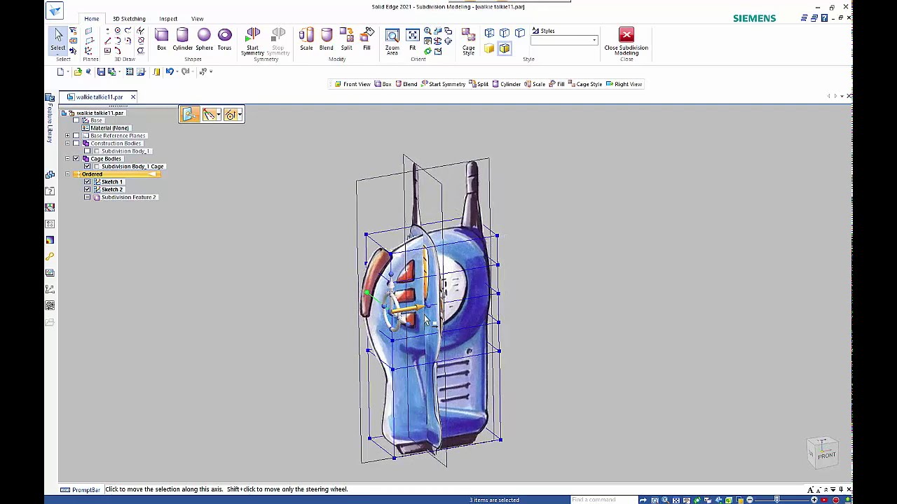 Solid Edge subdivision modelling overview - YouTube
