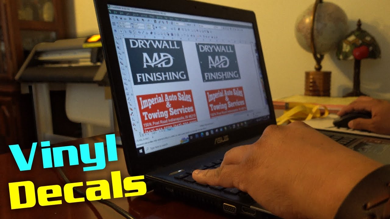 Machine for making car decals - YouTube