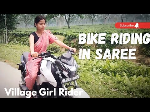 Xtreme 160r Bike Riding Wearing Saree || Rider Girl Assam - YouTube