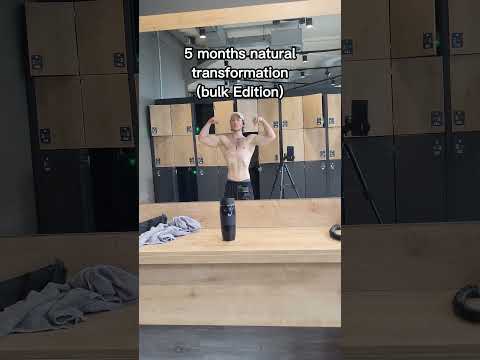 5 months natural transformation #gym #bulk #progress #gymrat - YouTube