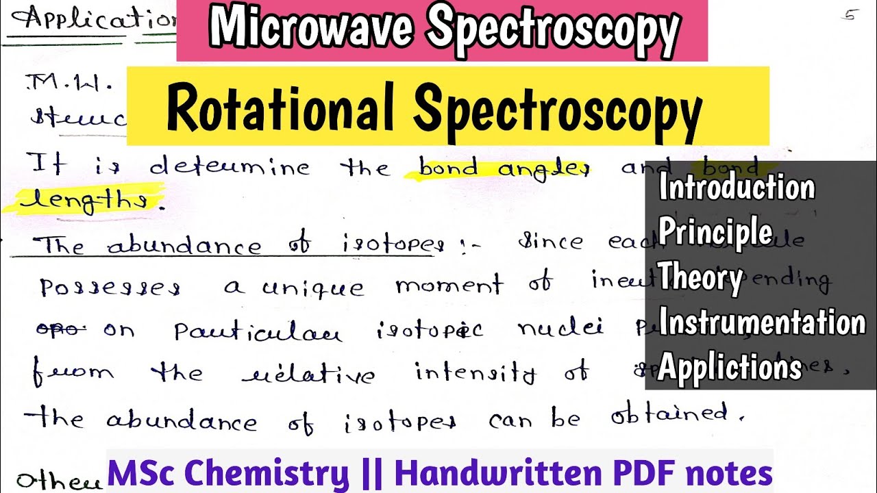 Rotational spectroscopy || Microwave Spectroscopy (@relatechemistry21 ...