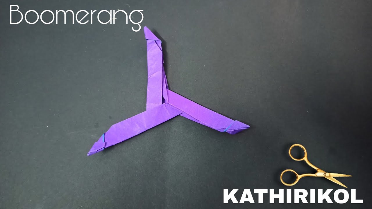 How to make paper boomerang | paper crafts | Kathirikol YT - YouTube