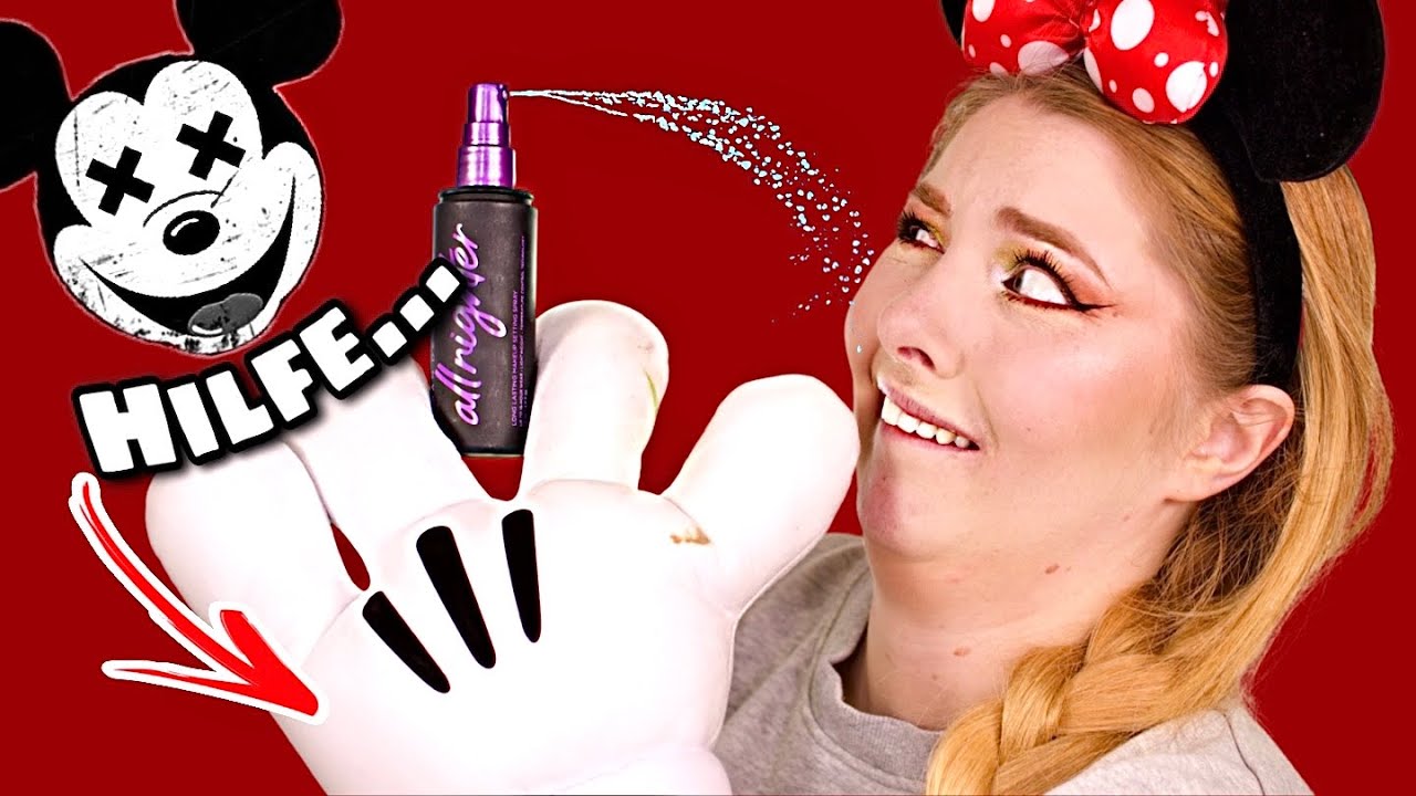Ich SCHMINKE mich mit MICKEY MOUSE HÄNDEN 🐭 die schlimmste Challenge ...