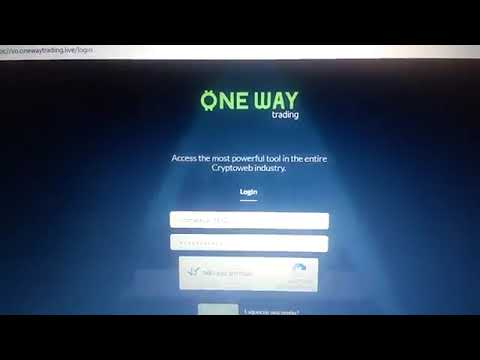 One Way Trading login e plataforma - YouTube