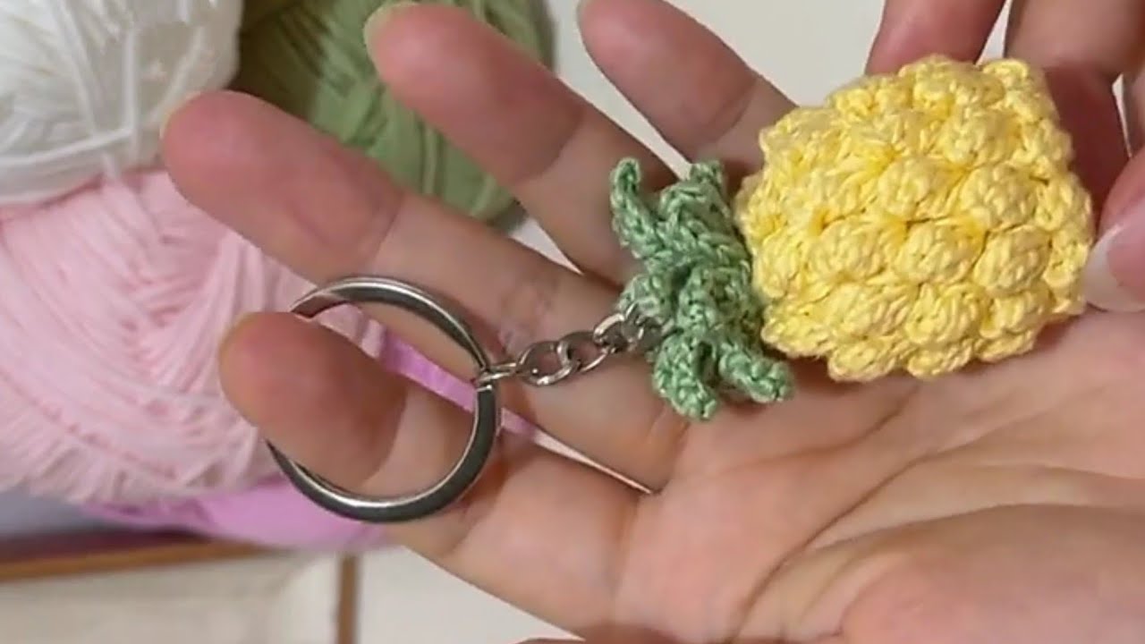 Crochet Stuffed Pineapple 🍍 Keychain😀 Super Smart || Crochet Projects ...
