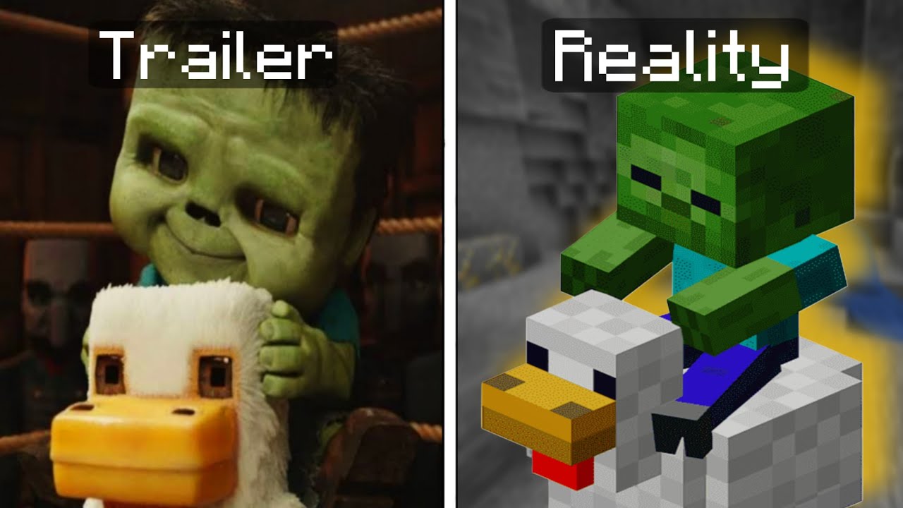 Minecraft Movie - Trailer VS reality Funny Moments - YouTube