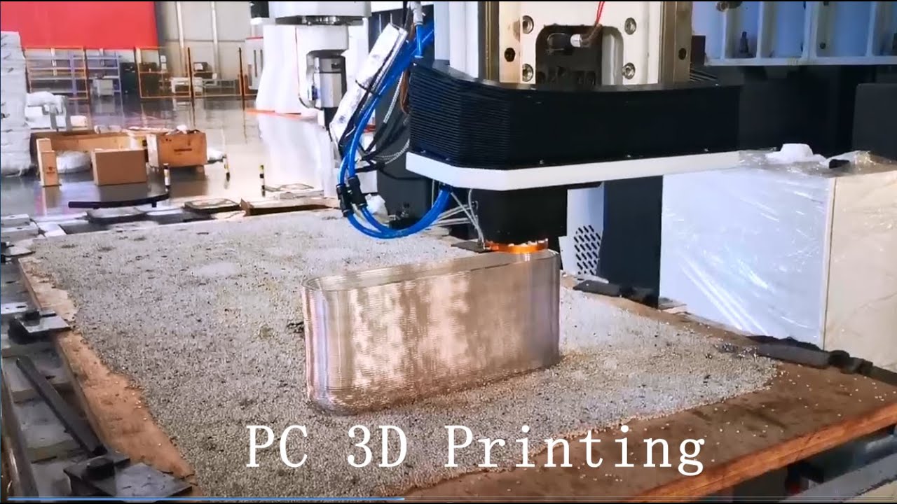 huge 3D printing and trimming machine - YouTube