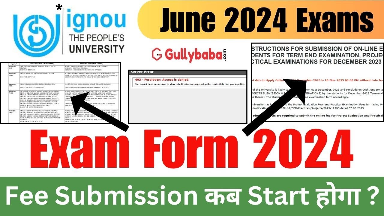 IGNOU June 2024 Exams Ke Liye Fees Submit Kab Hogi? IGNOU Exam Form ...