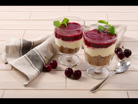 Vişneli Pişmeyen Cheesecake Tarifi