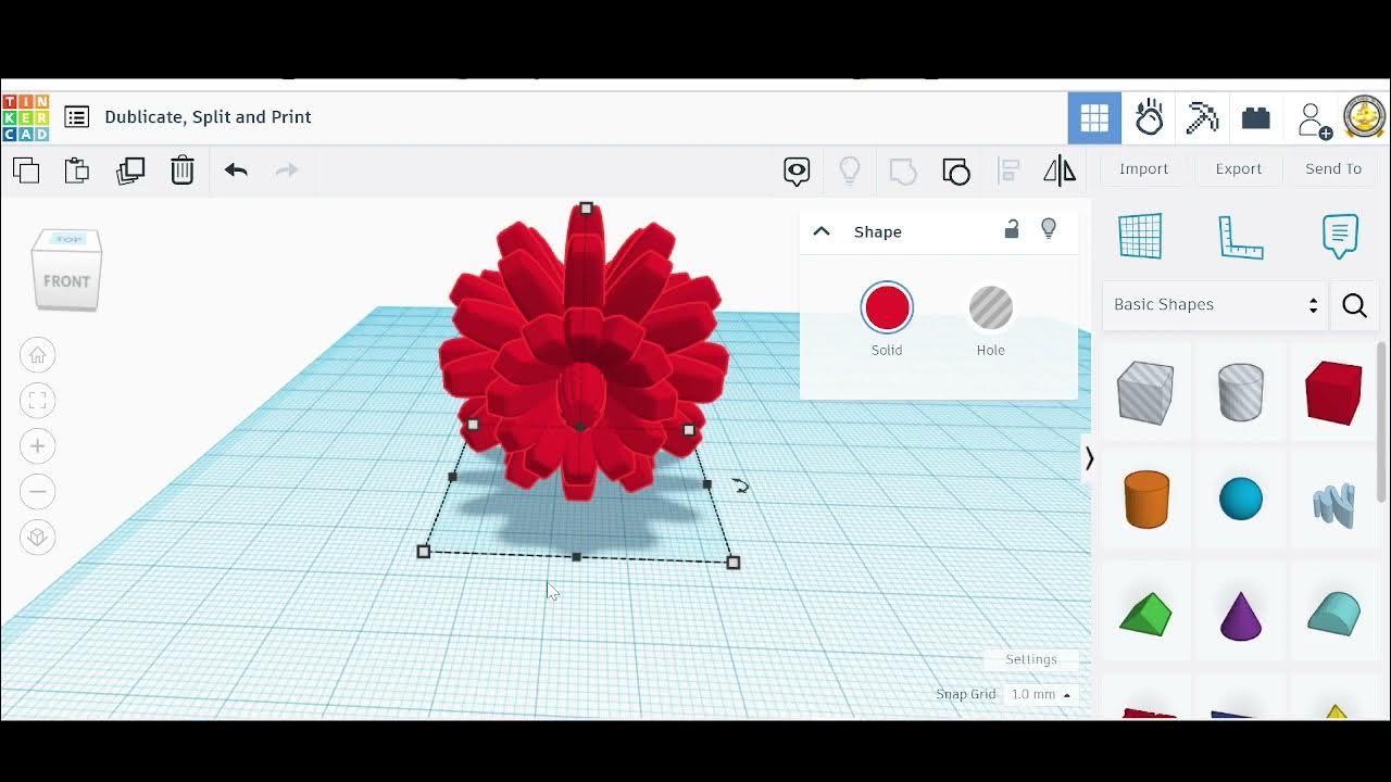P22 Tinkercad Duplicate Split And Print Youtube