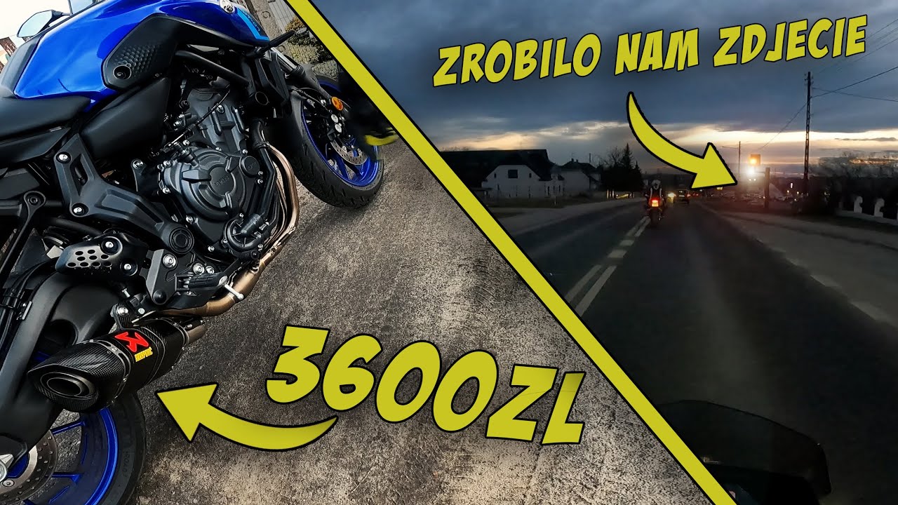 MotoVlog #7 - Nowy Akrapovic w MT07 Zepsuty! | Fotoradar zrobił nam ...