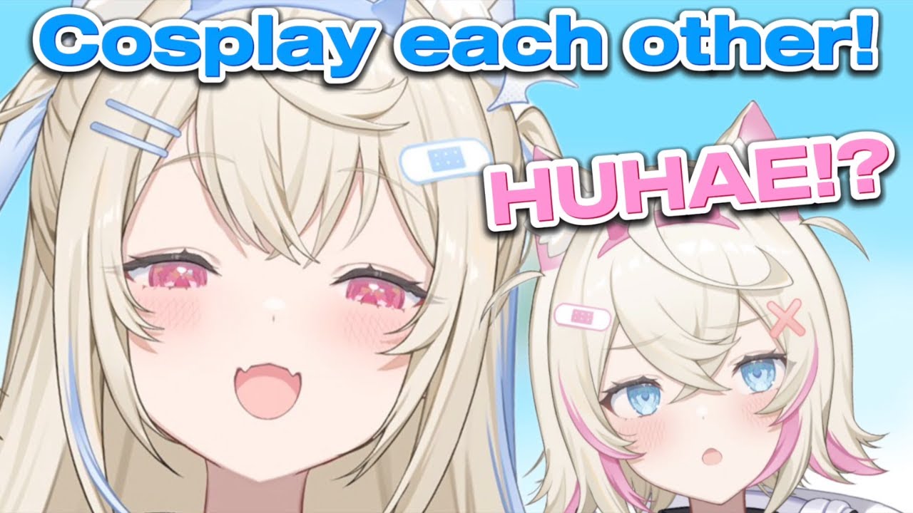 Fuwawa has a great cosplay idea for Mococo [Hololive/FuwaMoco] [EngSub ...