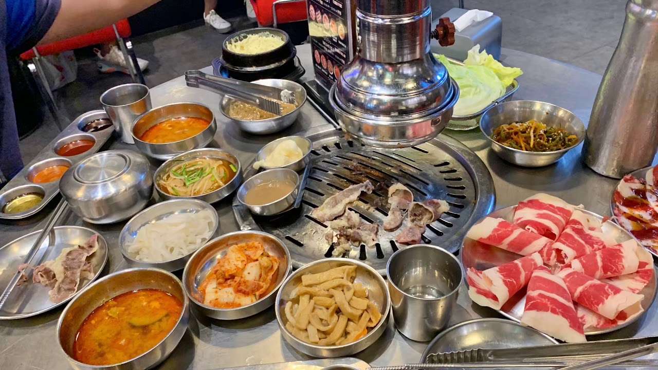 Samgyupsal Mukbang 💜 - YouTube