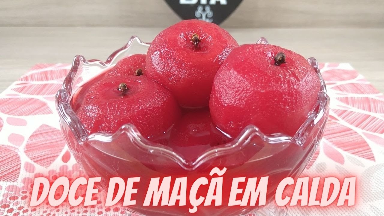 Doce de maça em calda - YouTube