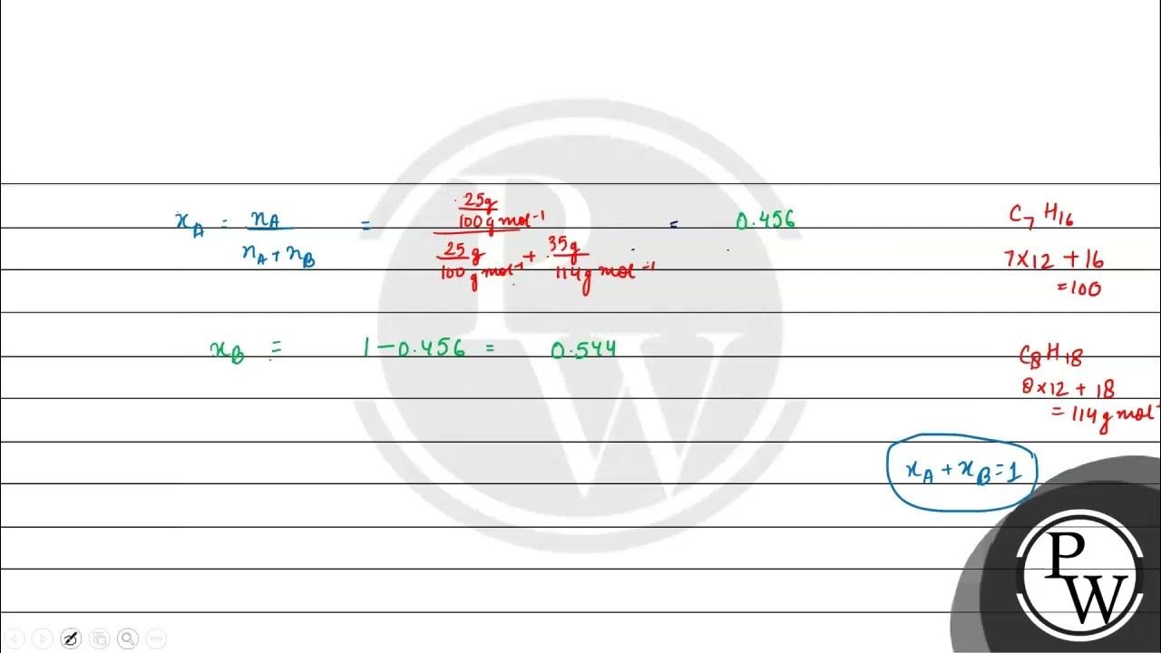 Heptane and Octane form ideal solution .At \( 373 \mathrm{~K} \), the vapour pressures of the tw ...