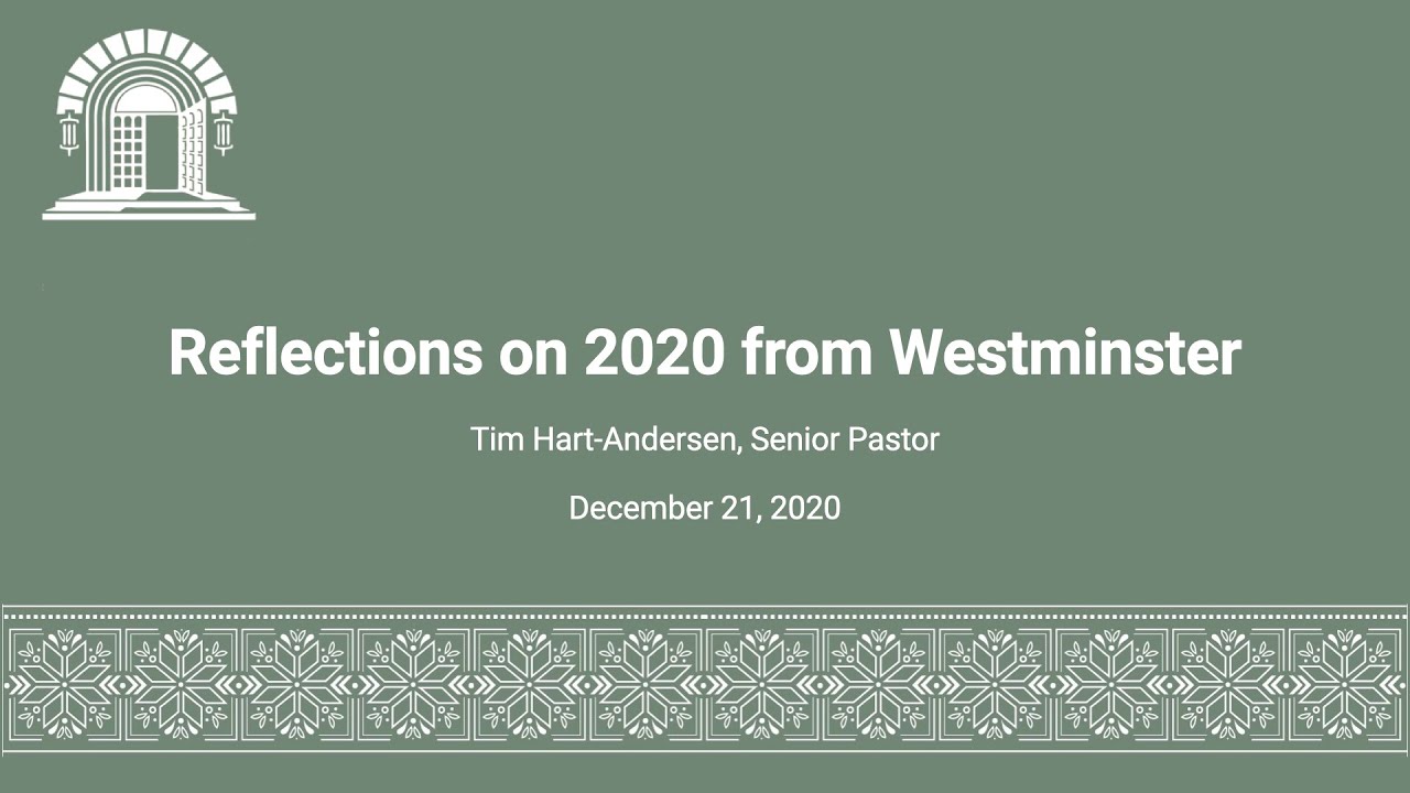 Reflections on 2020 from Tim Hart-Andersen - YouTube