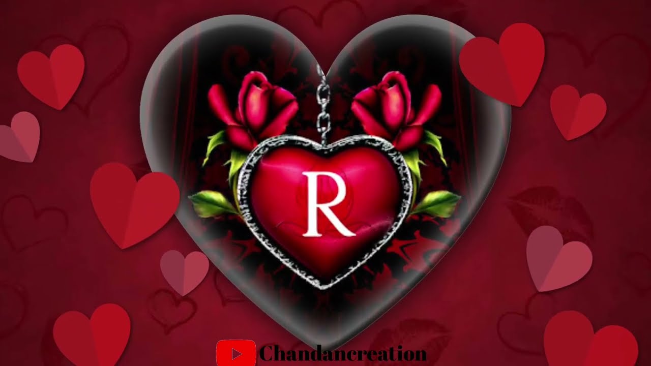 Alphabet R In Heart Wallpaper