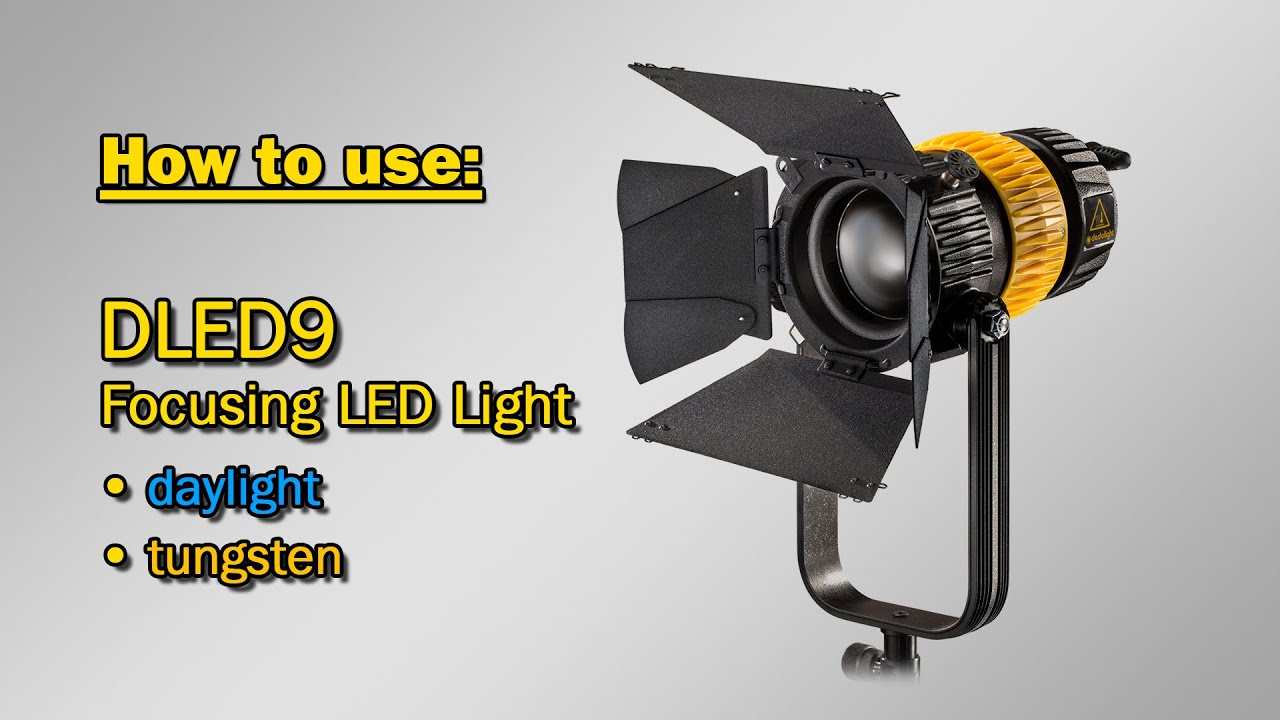 How to use: DLED9-D/-T focusing LED light head - YouTube