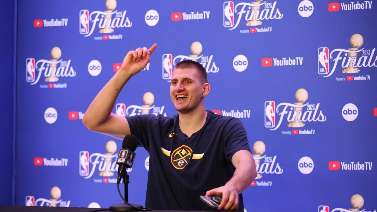 🎤 NIKOLA JOKIC PRESS CONFERENCE after being named NBA FINALS MVP and ...