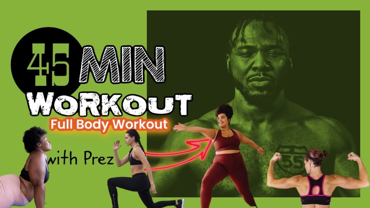 45min Full Body Workout (green week/day 6) - YouTube