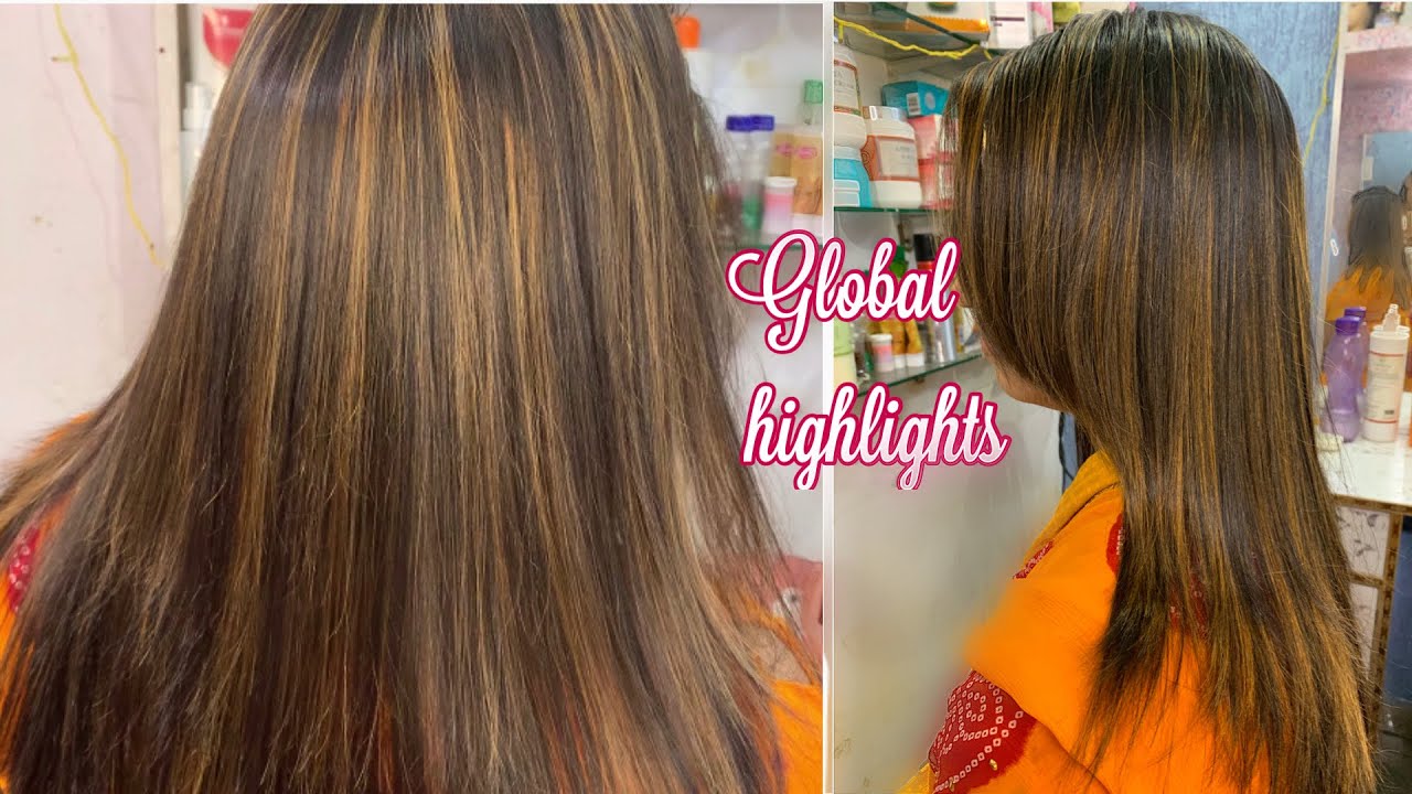 How to do Global highlights with slice and weaving technique | golden ...