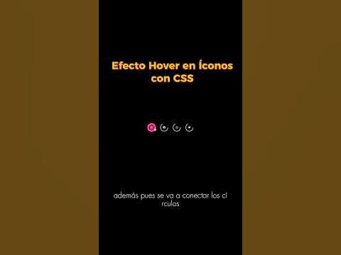 Efecto Hover en Íconos con CSS - YouTube