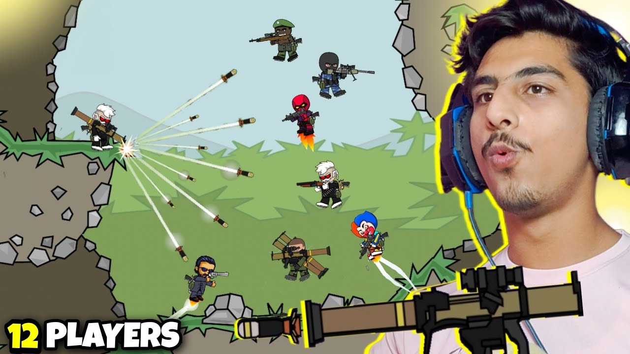 Mini Militia 12 Players Doing Only Rocket Launcher Challenge 😱 - YouTube