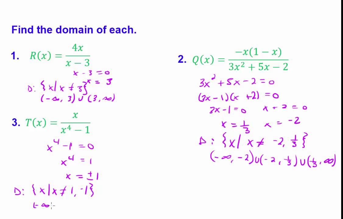 Properties Of Rational Functions Youtube