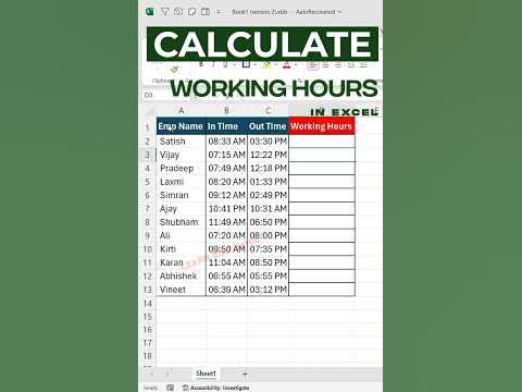 Calculate working Hours #WorkHours #TimeCalculation #EmployeeManagement ...