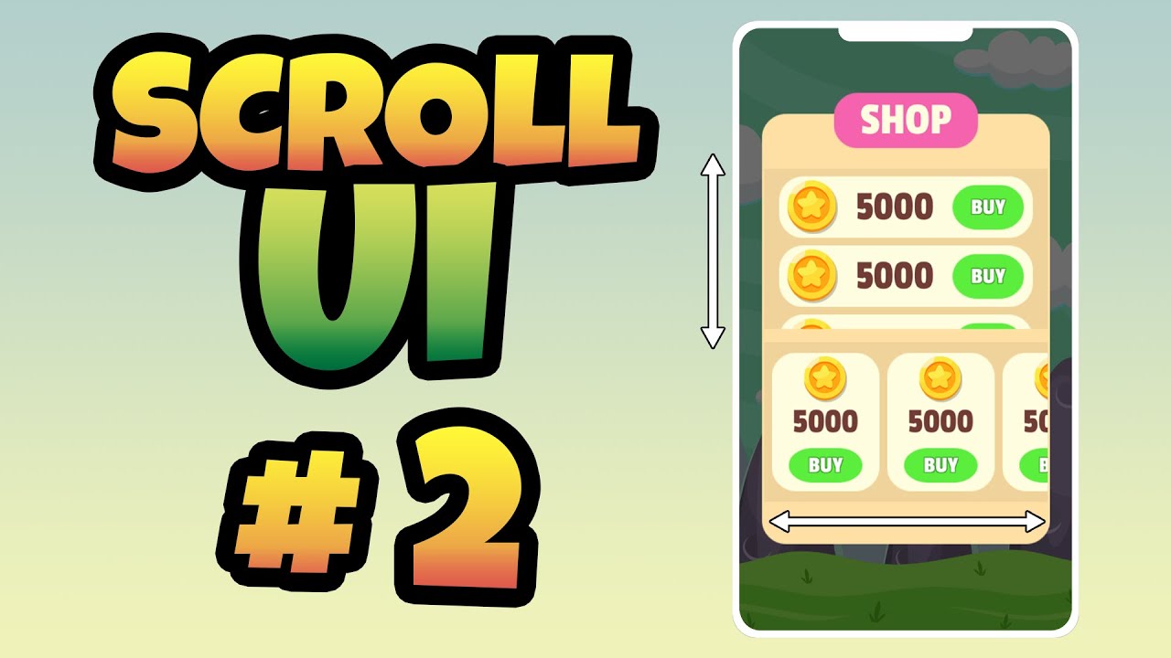 Scrolling Ui Part 2 Unity Tutorial Youtube