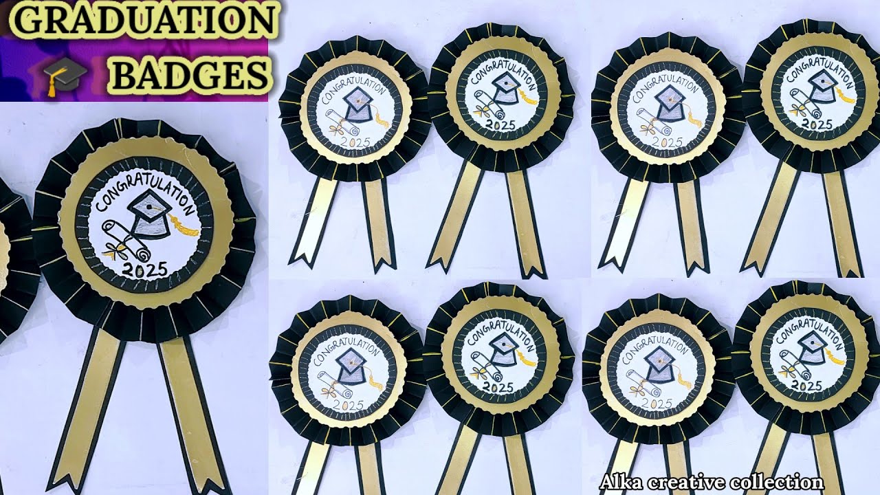 Diy graduation badge/ how to make graduation batch for kids # ...
