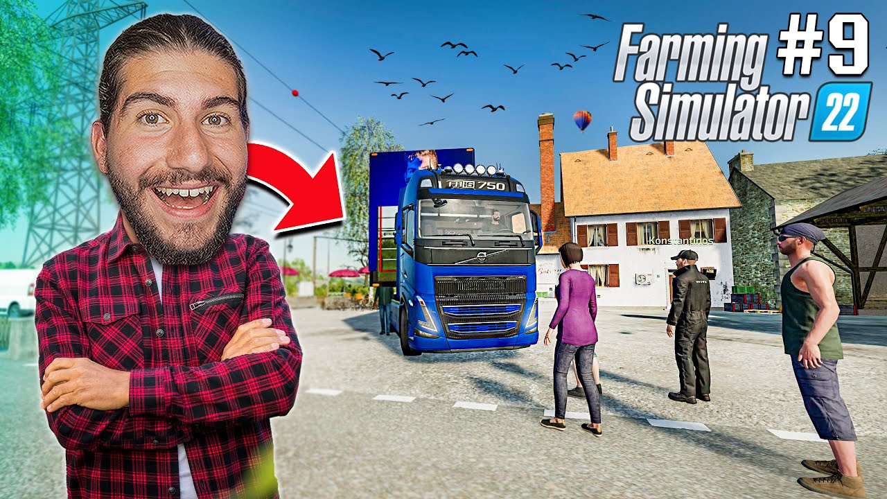 Ήρθαν για να δούνε το νέο φορτηγό! - Farming Simulator 22 #8 - YouTube
