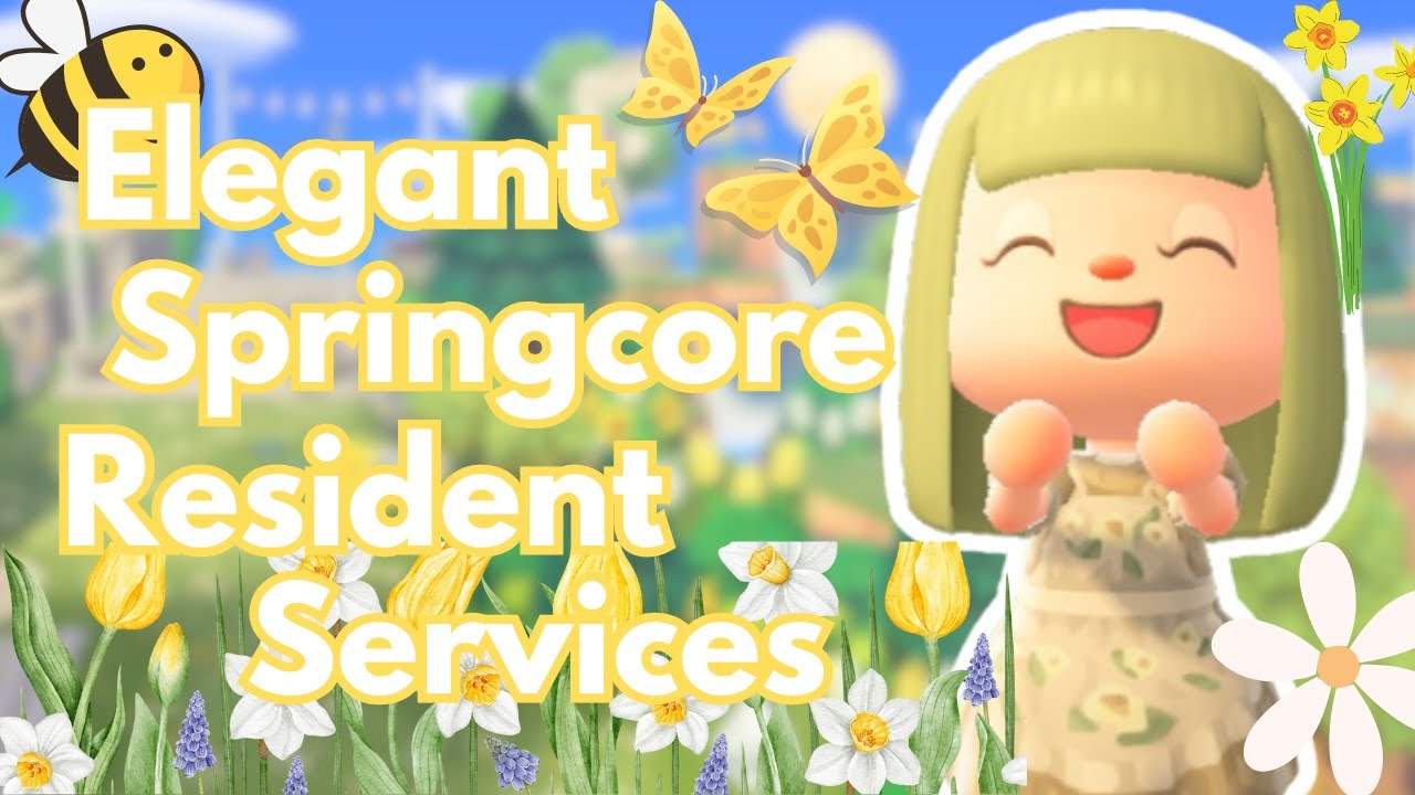 Elegant Springcore Resident Services | Animal Crossing New Horizons | ACNH - YouTube