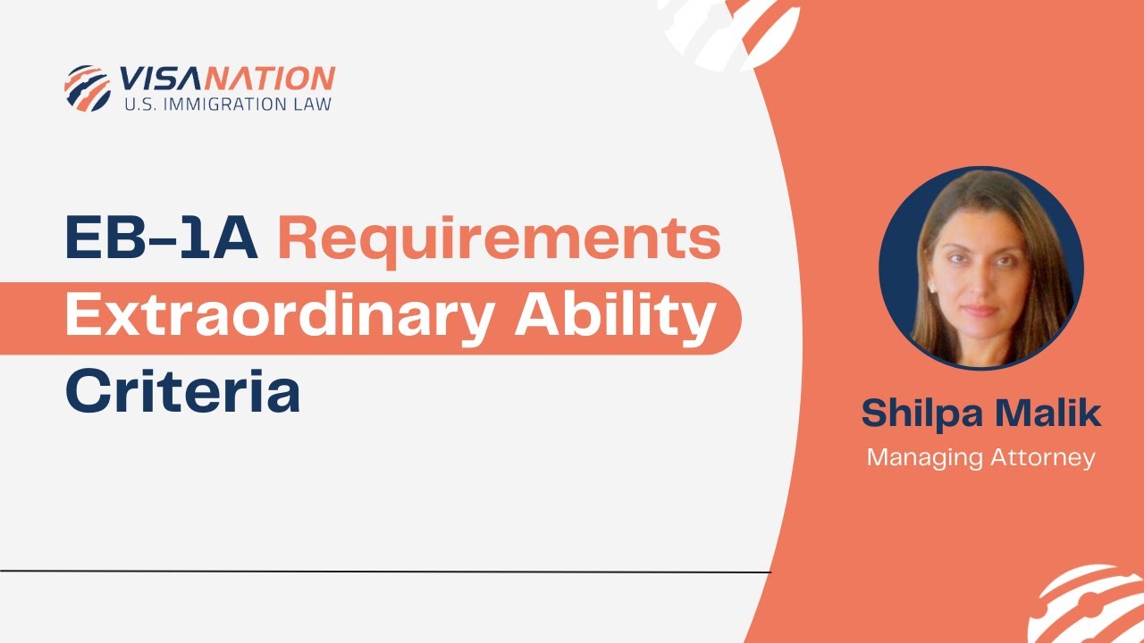 EB-1A Requirements - Extraordinary Ability Criteria - YouTube