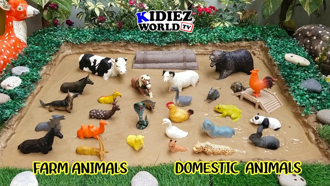 Adorable Farm & Domestic Animals Stuck in Sandbox | Fun Learning for ...