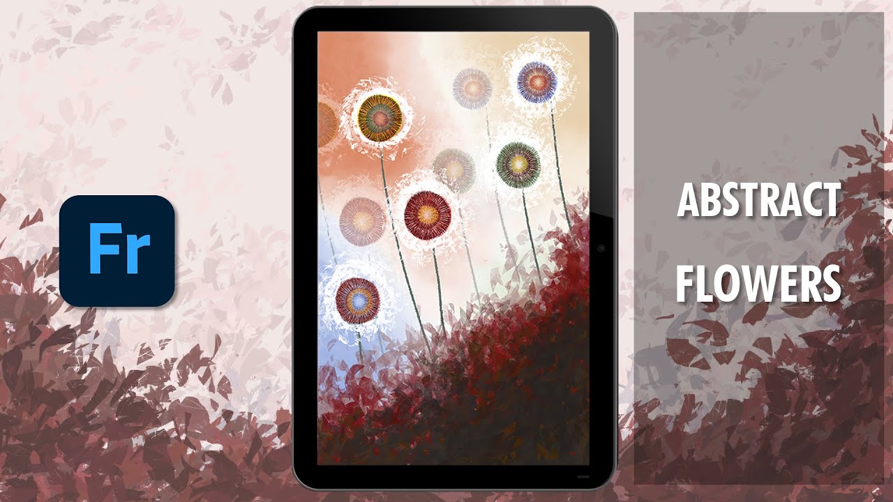 Painting Abstract Florals in Adobe Fresco | Digital Art - YouTube