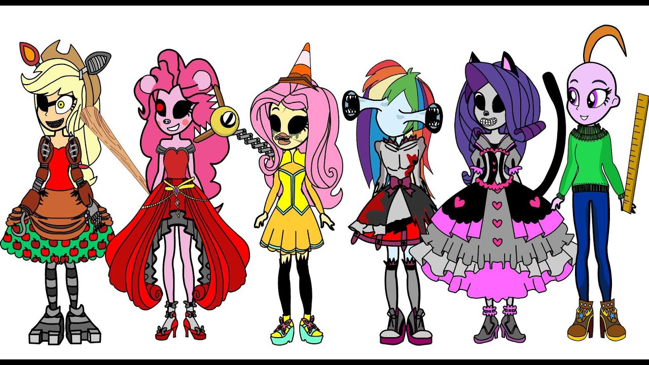 MLP Craft 6 scary games characters- Halloween special- Paper Custom ...