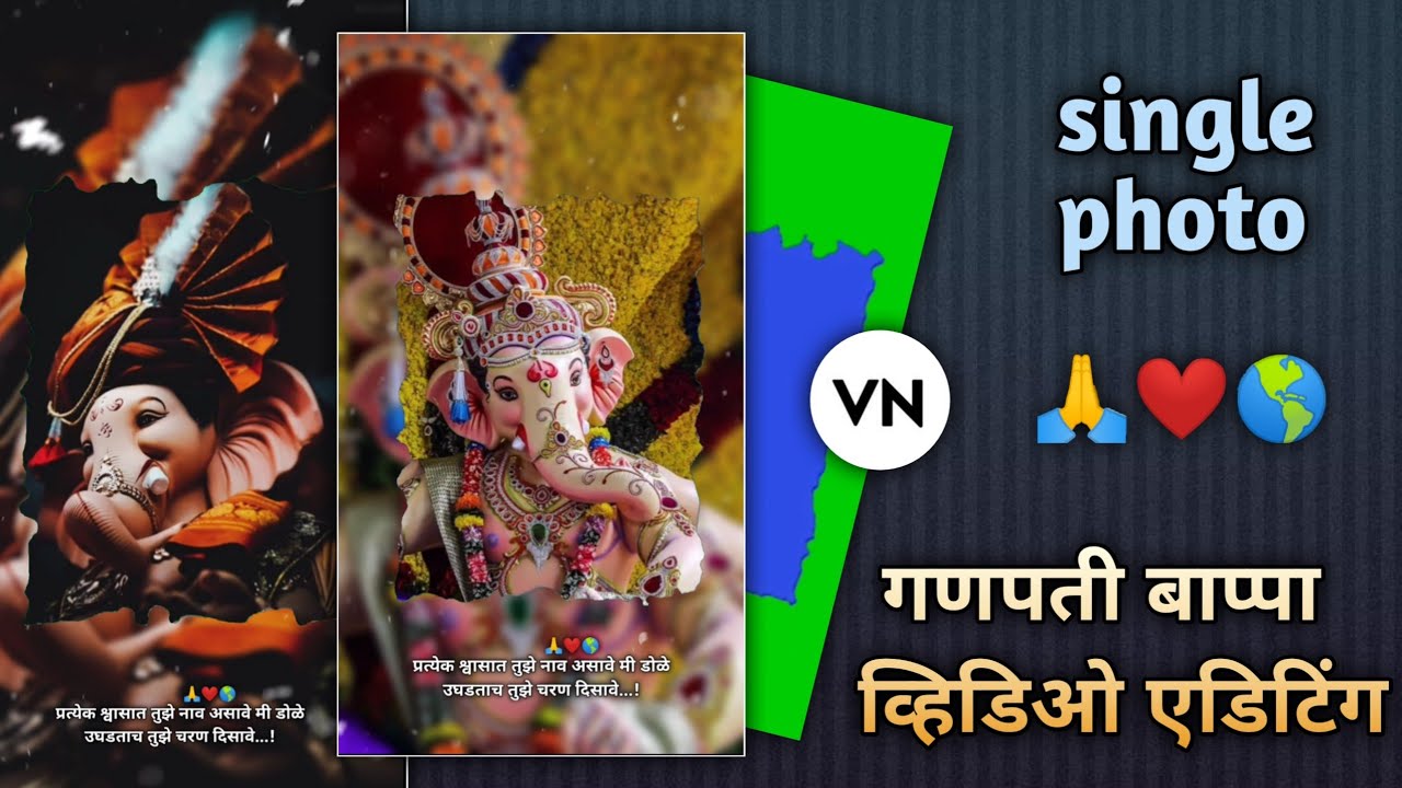 Ganpati Bappa Status Editing in VN | #template 1 Photo Ganpati Bappa ...