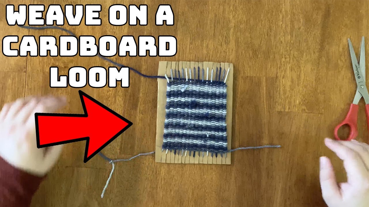 Weekend Weavers: How to Weave on a Cardboard Loom - YouTube