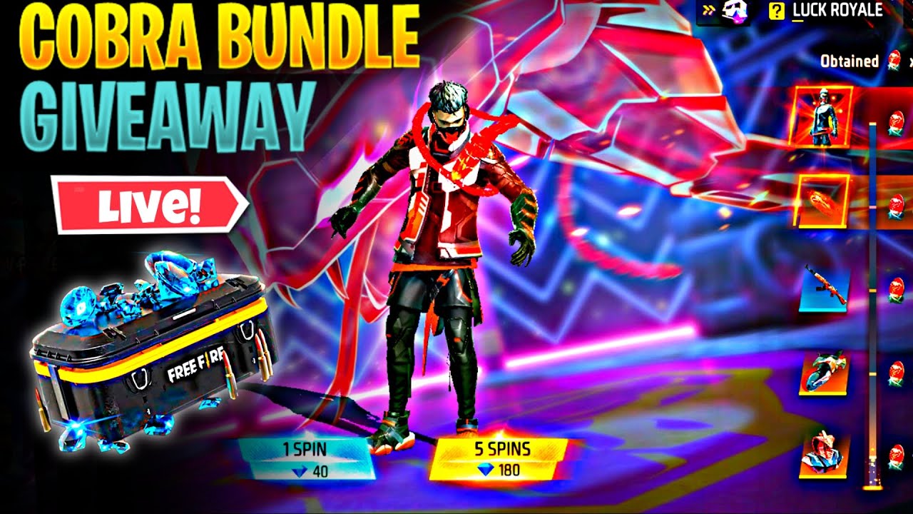 Free Fire Cobra Bundle Return Giveaway | Cobra Bundle Live Giveaway ...