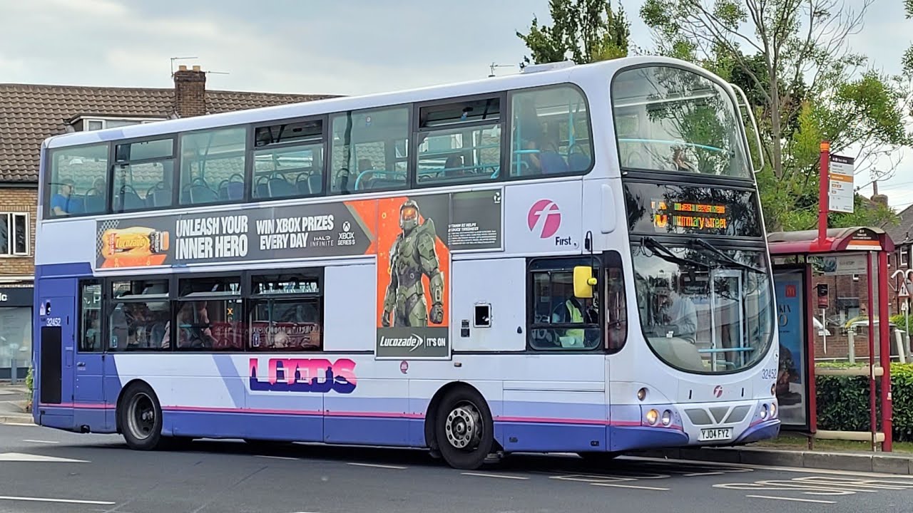 [HD WS] *COOLING FAN* First LEEDS 32452 (YJ04 FYZ) On The East Leeds ...