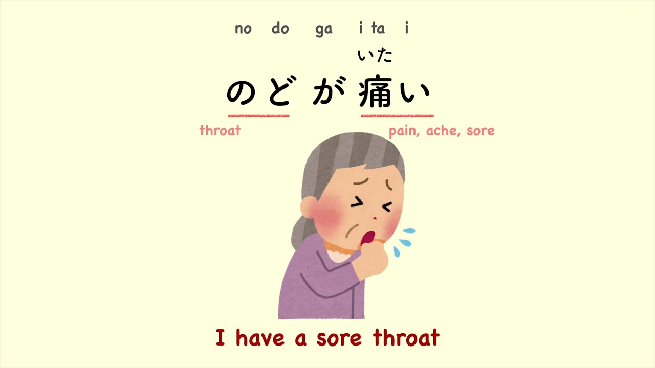 Learn Health Problems Japanese Vocabulary - YouTube