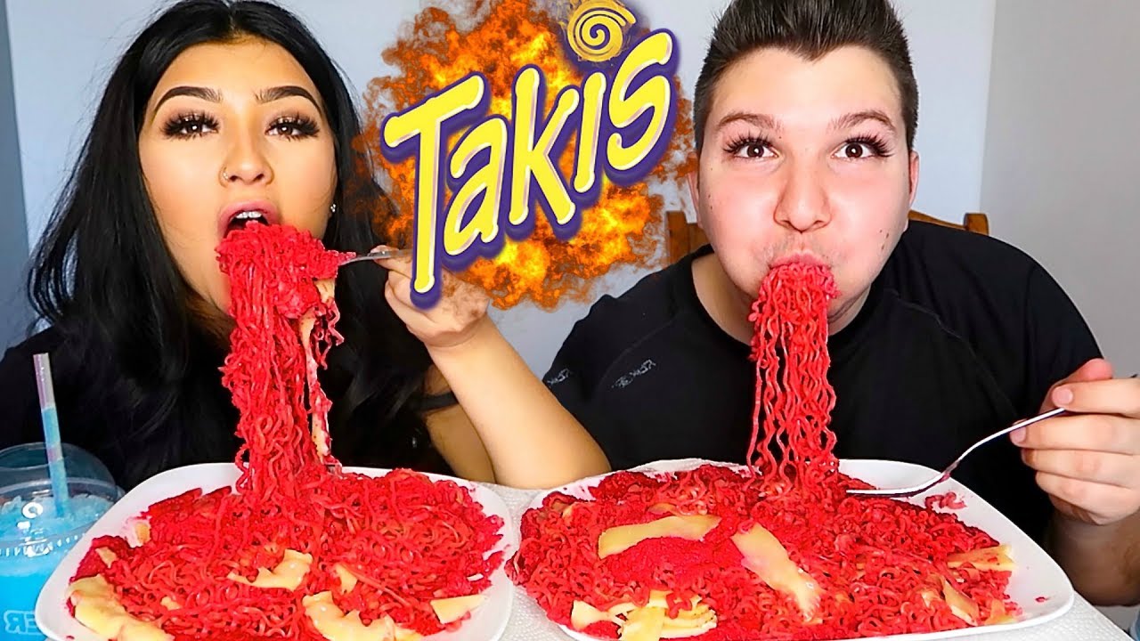 Extreme Spicy Takis Fire Noodles With Karlee Steel • MUKBANG - YouTube