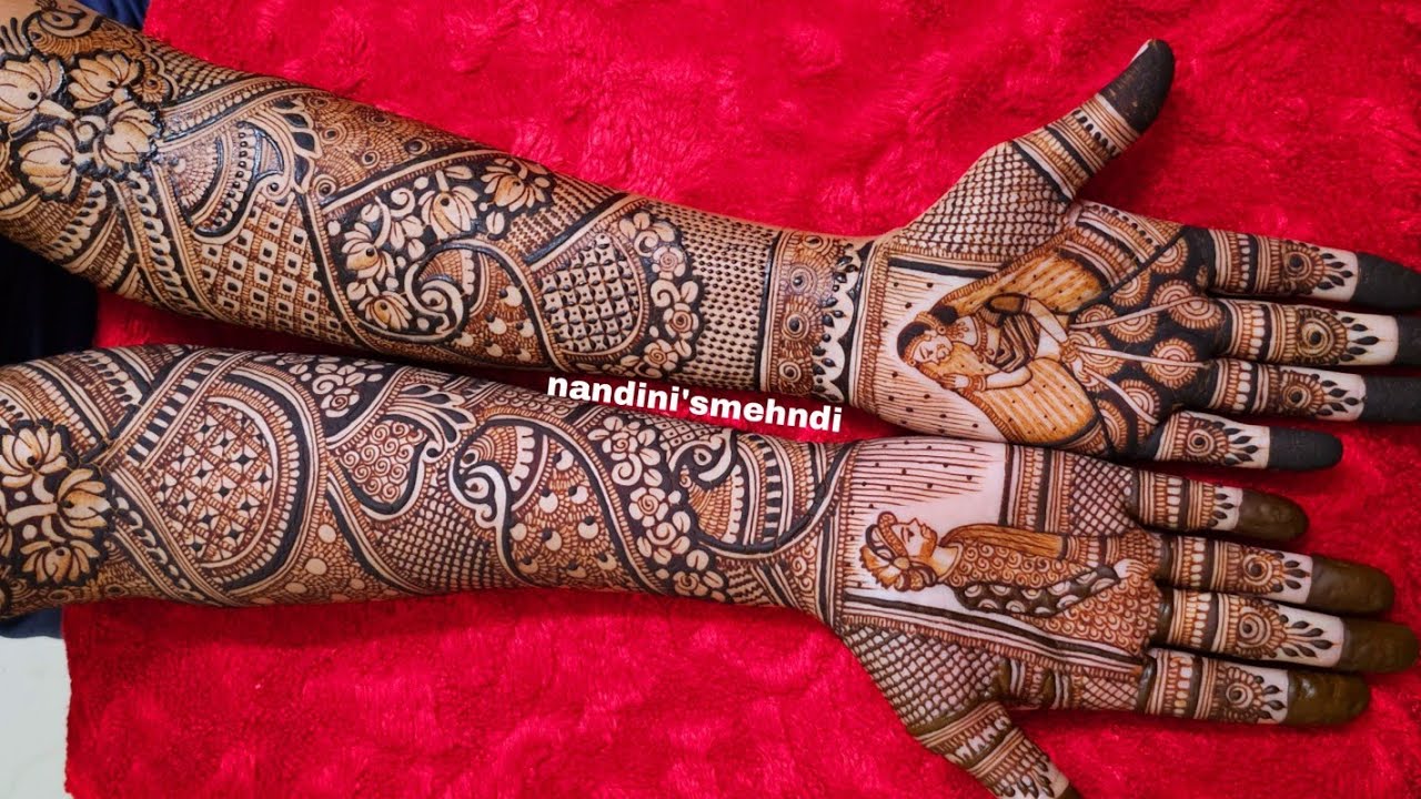 दुलहन मेहंदी full video/ detailed full bridal mehndi design/ wedding ...