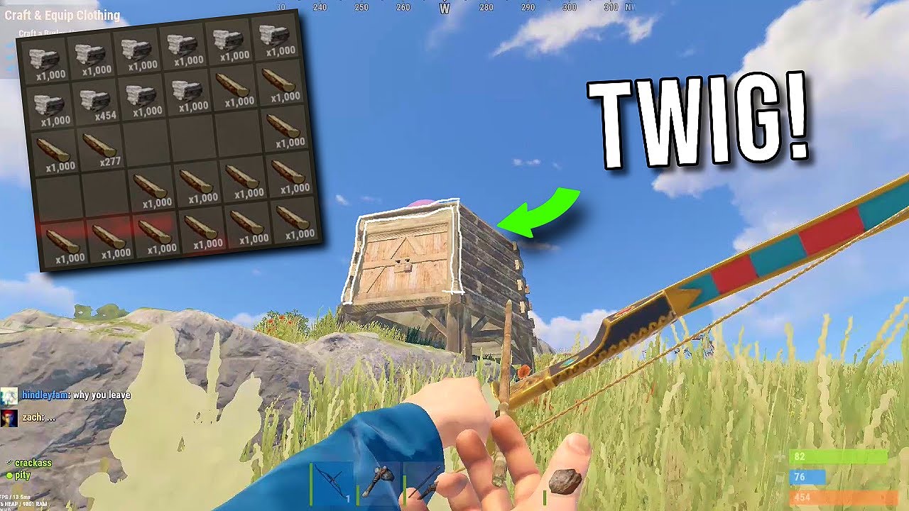 twig door frame = easy eco raid start - rust - YouTube