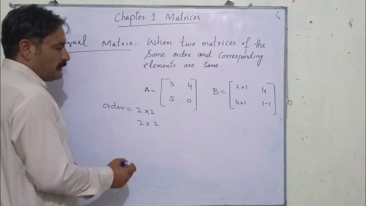 Equal matrix Chapter 1 - YouTube