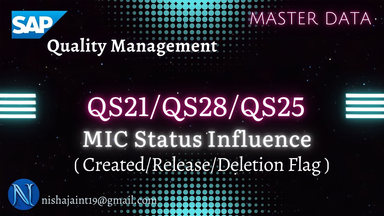 SAP S/4HANA QM Master Inspection Characteristic MIC Status Influence ...