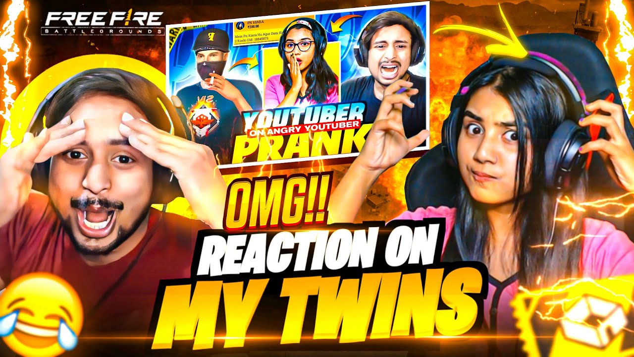 REACT 😲 ON MY TWINS 👩‍👧 || CREATED BY PN REX ⚡ || GARENA FREE FIRE ...